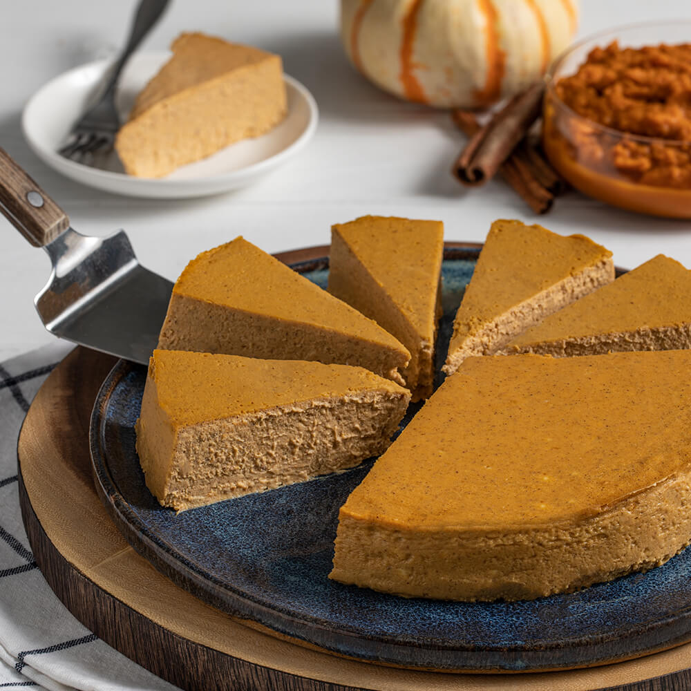 Pumpkin-Maple Crustless Cheesecake Recipe | No Calorie Sweetener ...