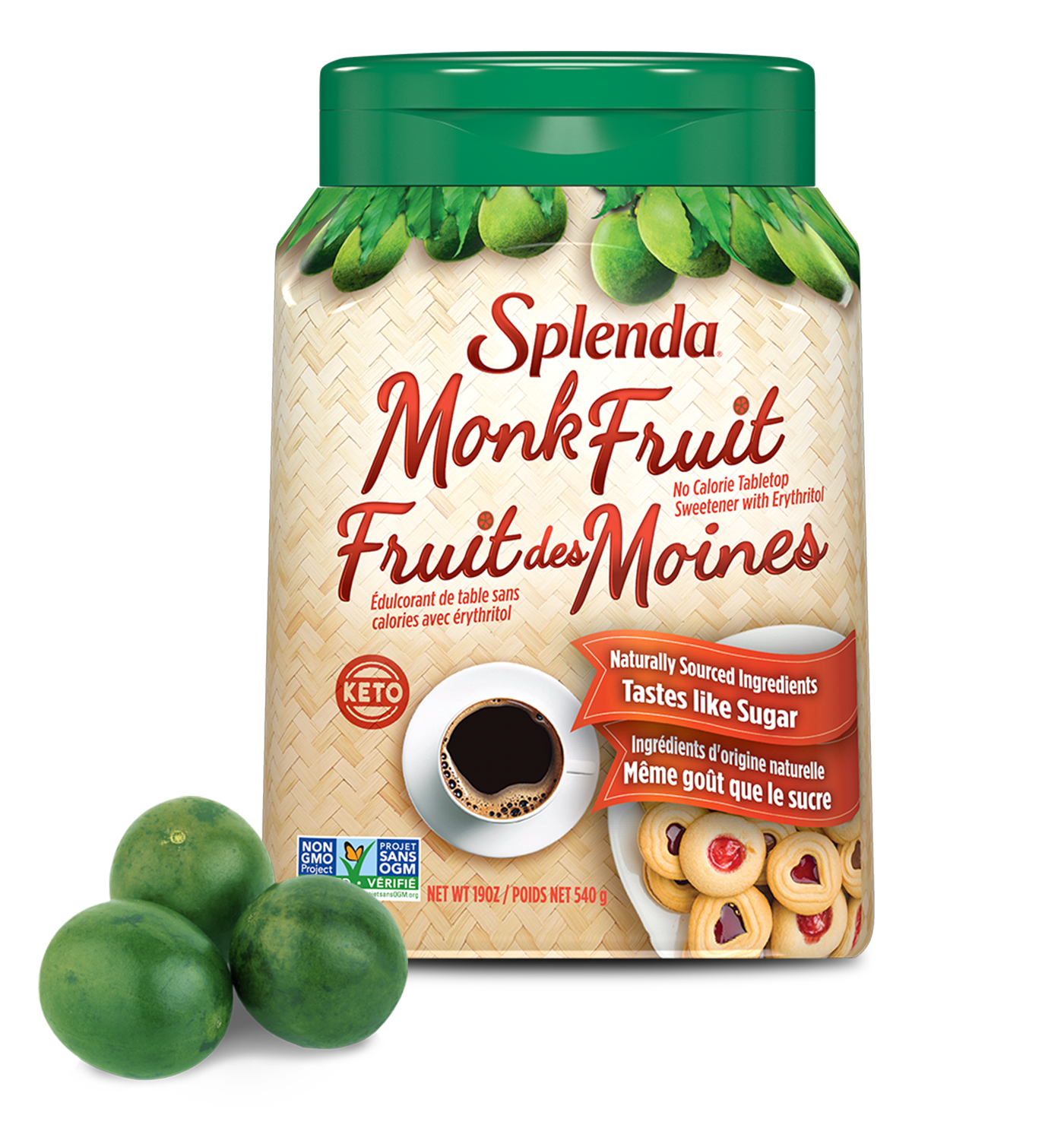 Édulcorants Splenda Monk Fruit | Ingrédients d'origine naturelle ...