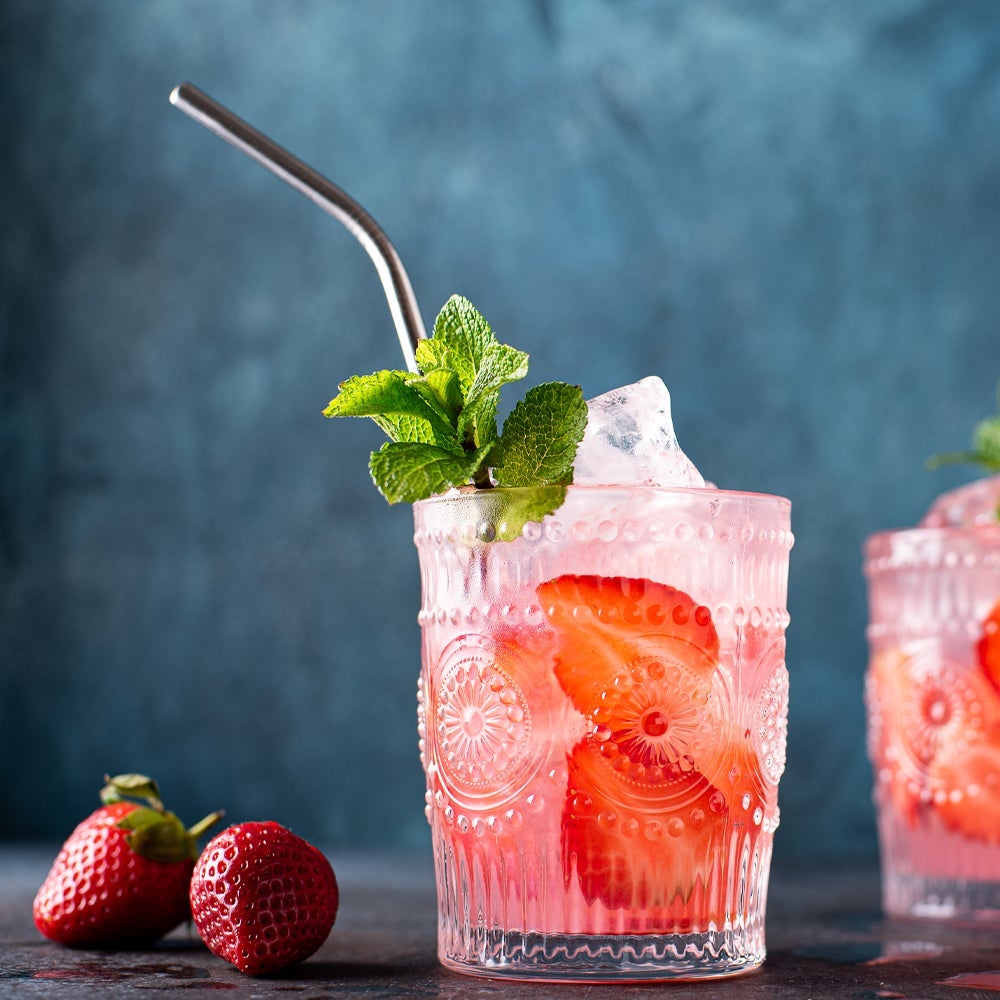 Mocktail Spritzer à la menthe et à la fraise - Splenda®